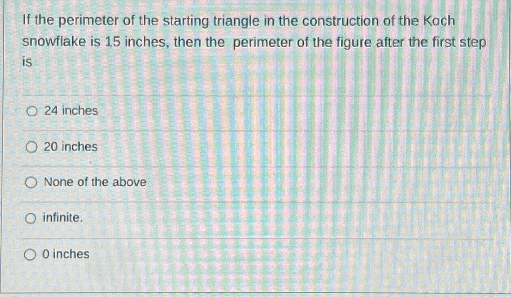 Solved If the perimeter of the starting triangle in the | Chegg.com