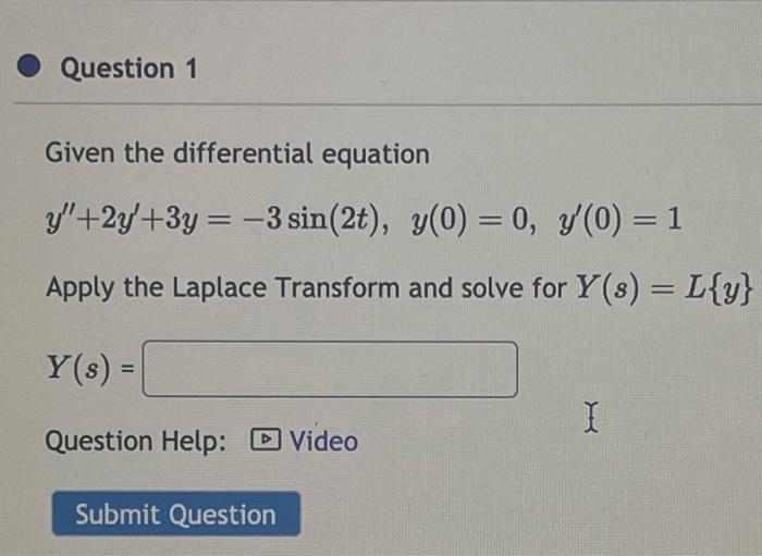 Solved Given the differential equation | Chegg.com