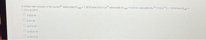 Solved ( 1.15 mathrm{~V} ) at ( 25^{circ} mathrm{C} ). ( | Chegg.com