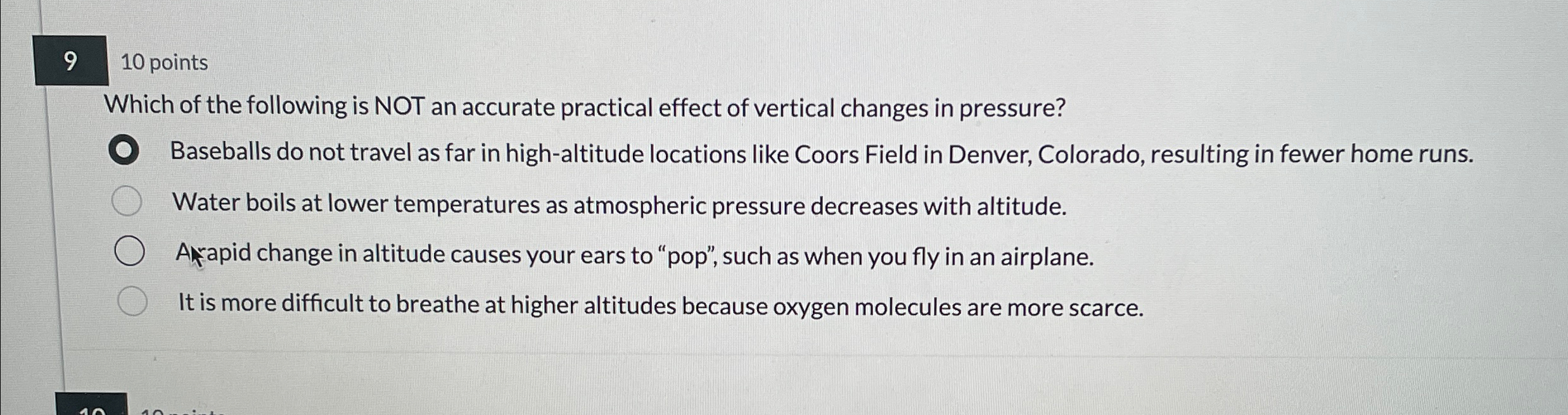 Solved 910 ﻿pointsWhich of the following is NOT an accurate | Chegg.com