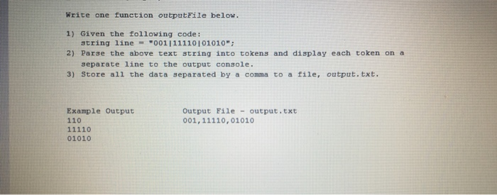 Solved Write One Function Output File Below 1 Given The 8815