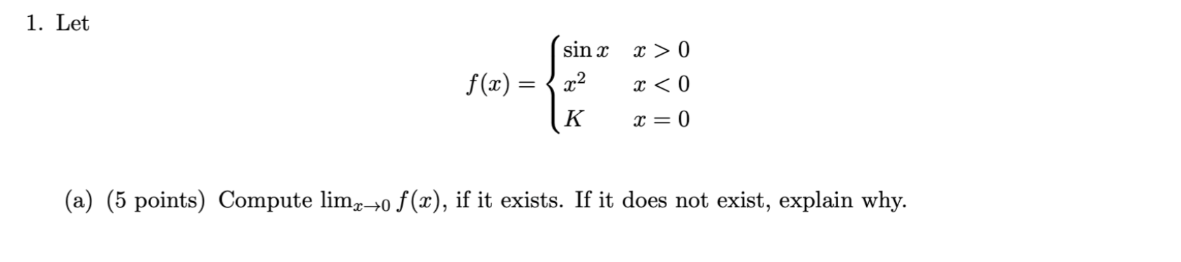 Solved Letf(x)={sinx,x>0x2,x