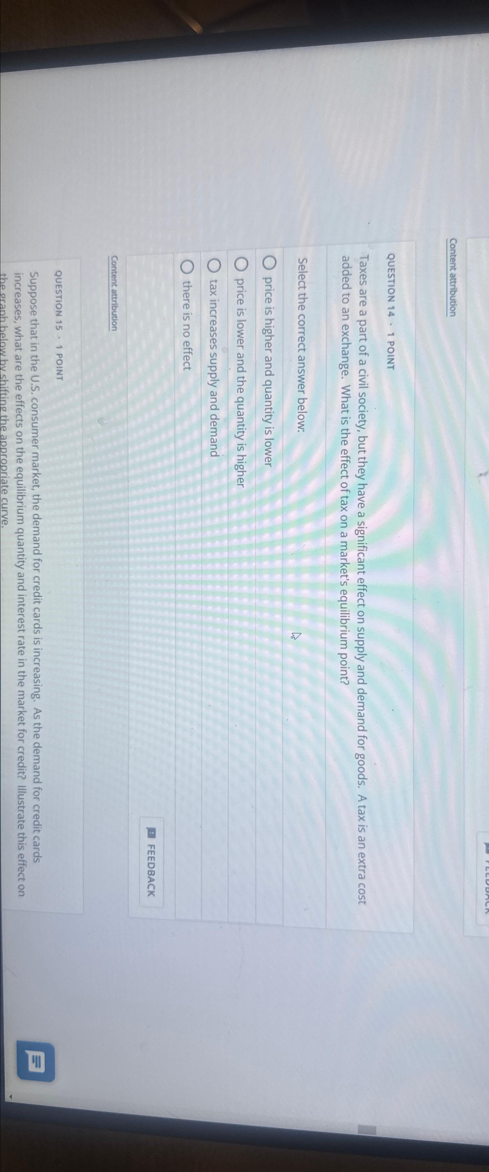 Solved Content attributionQUESTION 14*1 POINTTaxes are a | Chegg.com Solved Content attributionQUESTION 14*1 POINTTaxes are a | Chegg.com