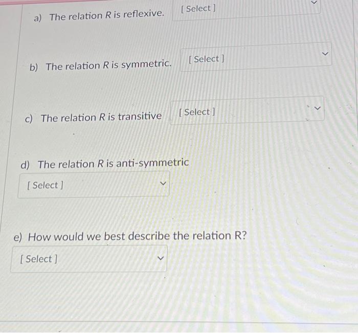 Solved Define a relation R on the the set Z of all integers | Chegg.com