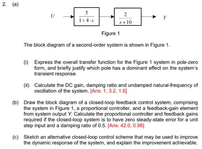 Solved Hi this is Control Systems question. Only do b) and | Chegg.com