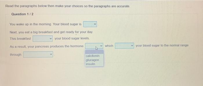Solved Read the paragraphs below then make your choices so | Chegg.com