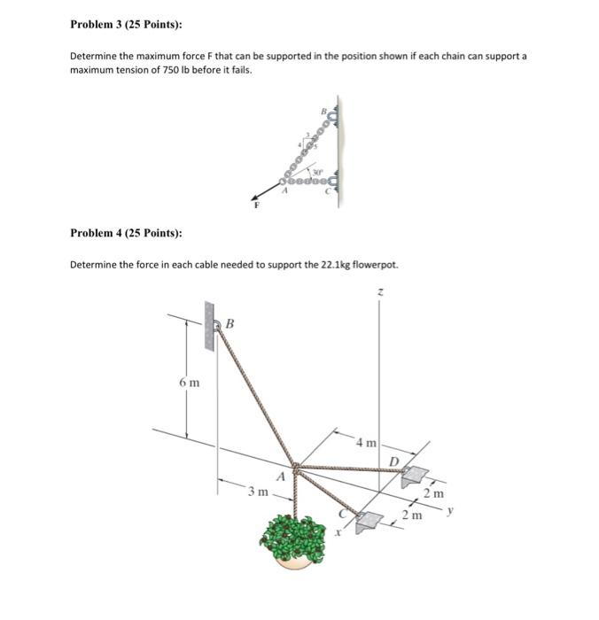 Solved Determine The Maximum Force F That Can Be Supported