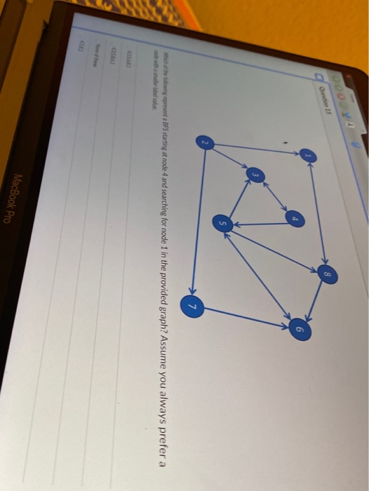 Solved 7 med tre blowing represent a BFS starting at node 4 | Chegg.com