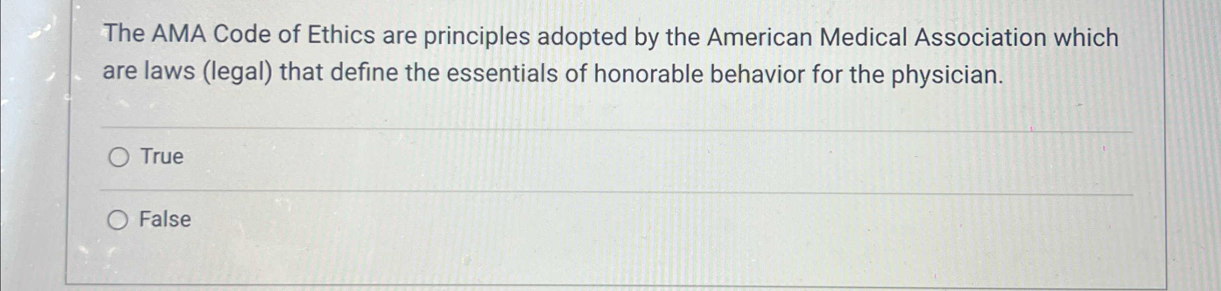 Solved The AMA Code of Ethics are principles adopted by the | Chegg.com