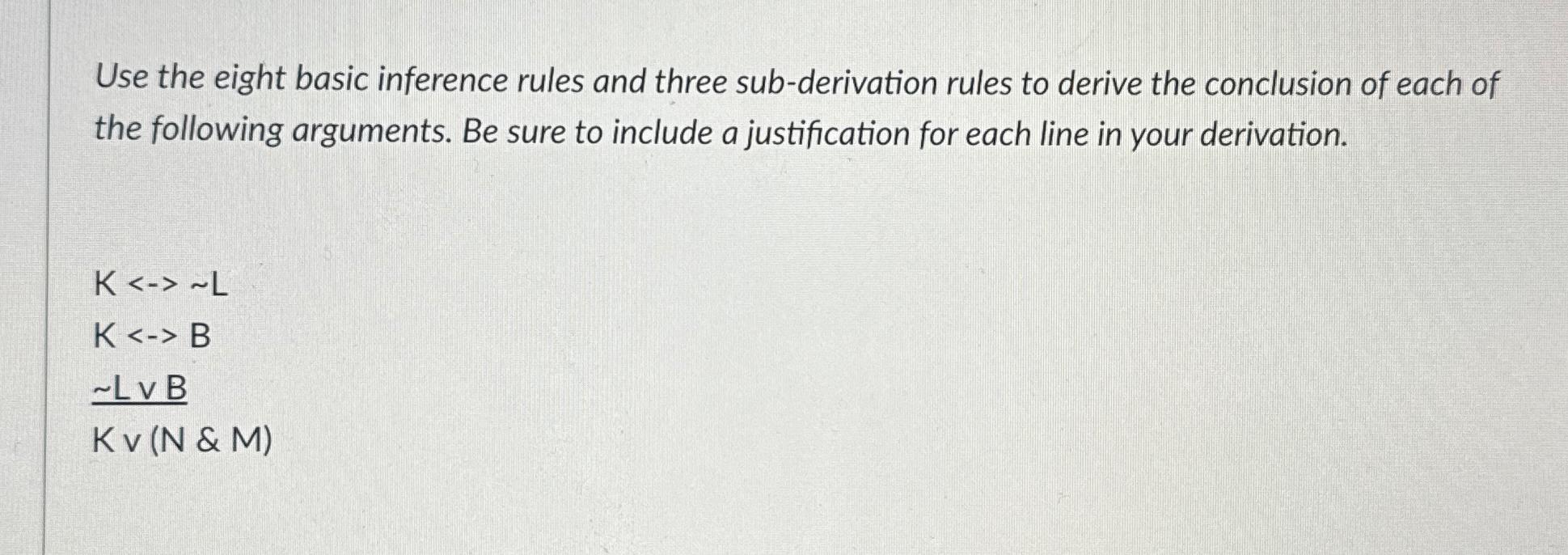 Use the eight basic inference rules and three | Chegg.com