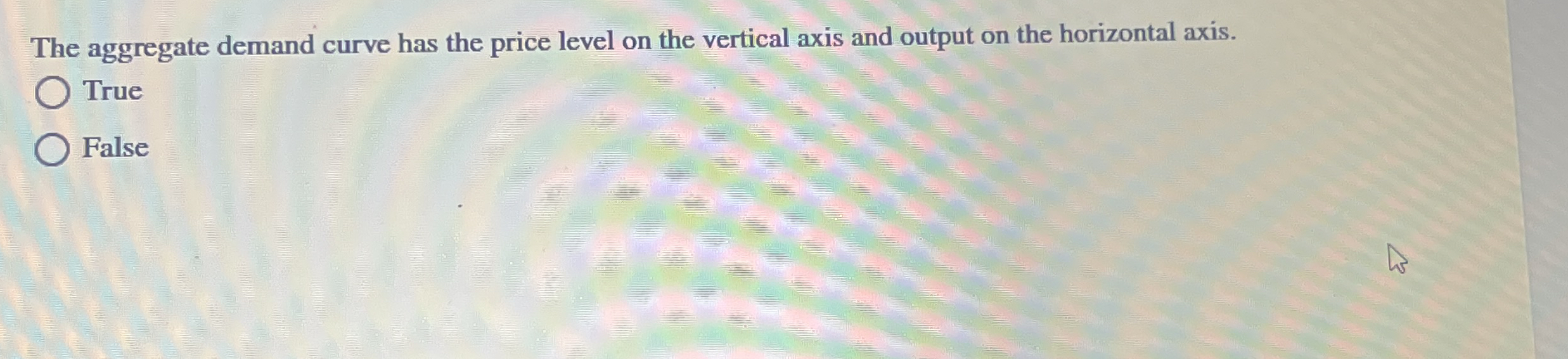 Solved The aggregate demand curve has the price level on the | Chegg.com