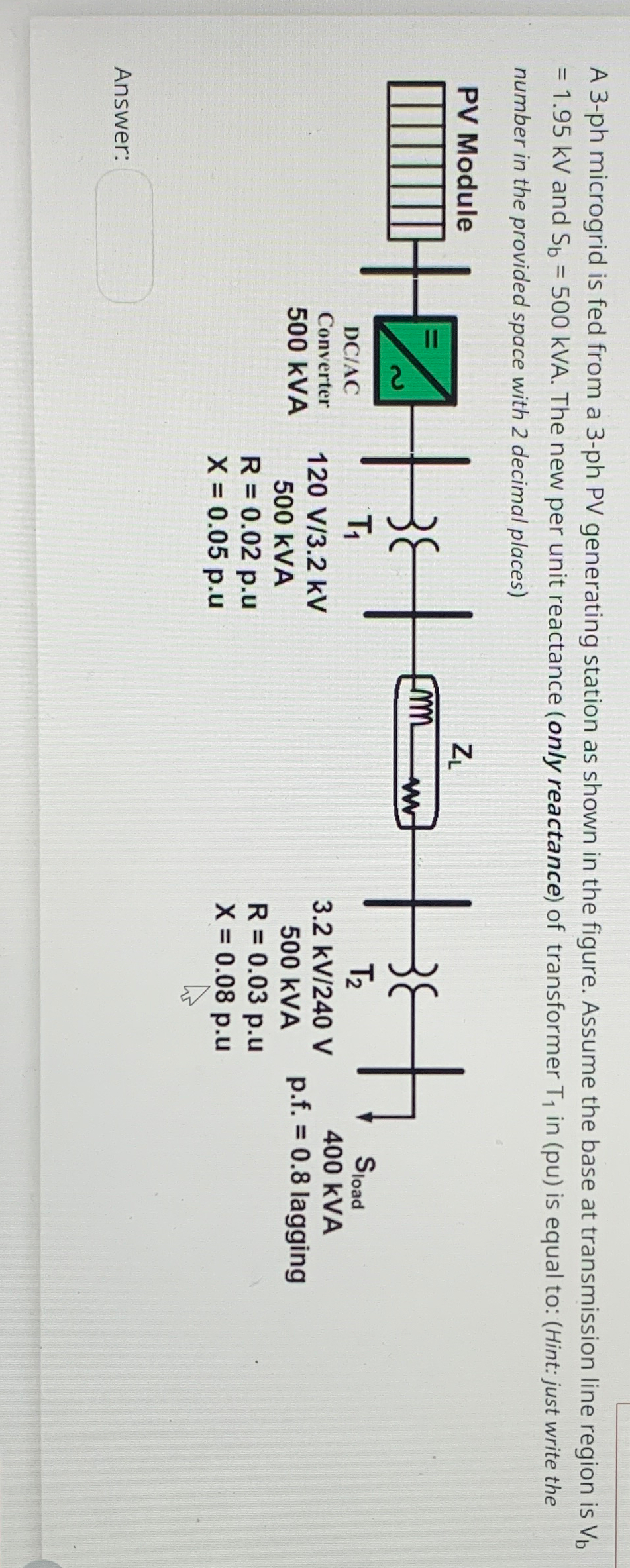Solved A 3-ph microgrid is fed from a 3-ph PV generating | Chegg.com