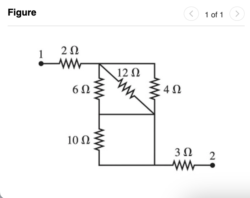 Solved What is the equivalent resistance between points 1 | Chegg.com