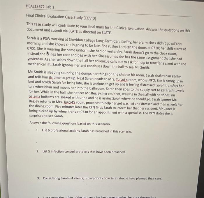 Solved HEAL13672 Lab 1 Final Clinical Evaluation Case Study | Chegg.com