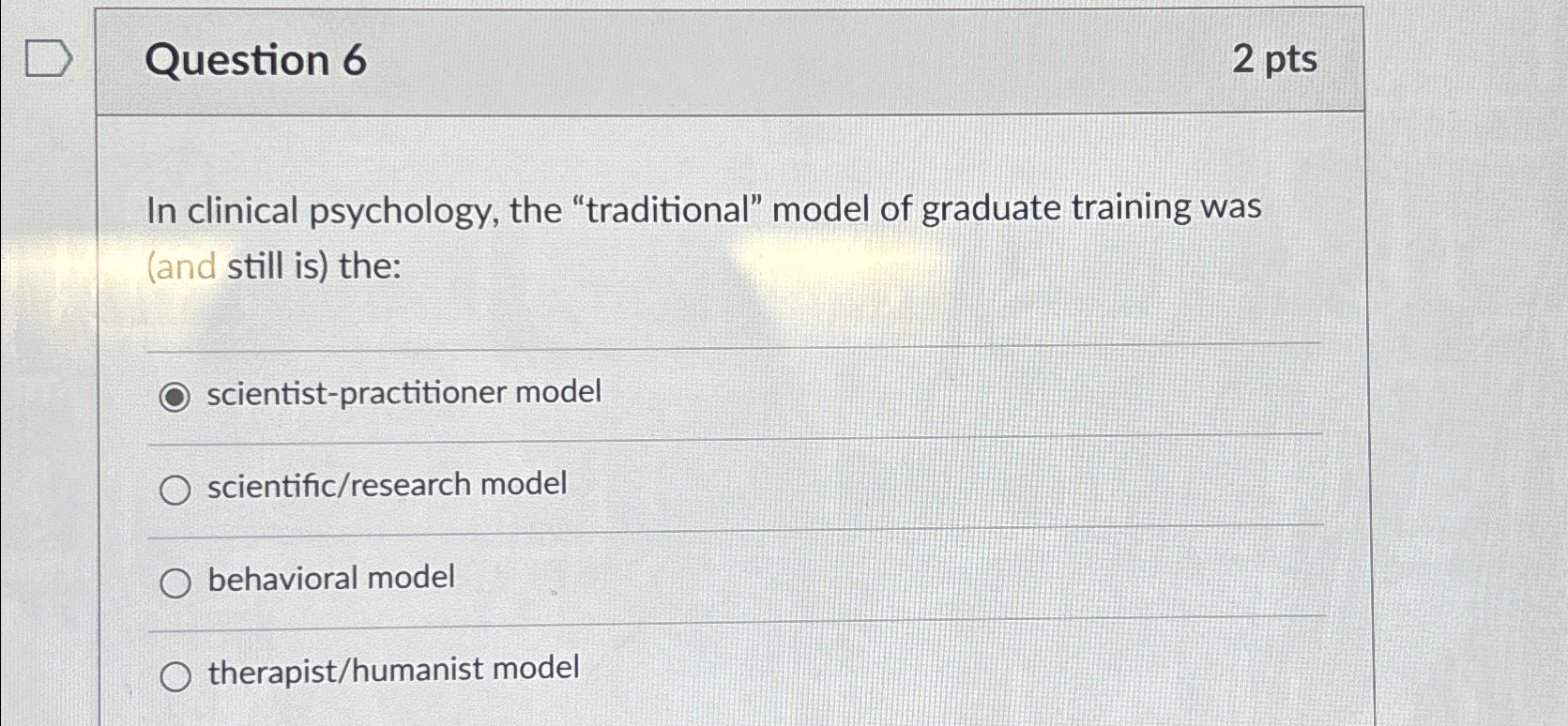 Solved Question 62 ﻿ptsIn clinical psychology, the | Chegg.com