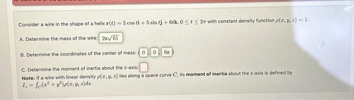 Solved Consider a wire in the shape of a helix | Chegg.com