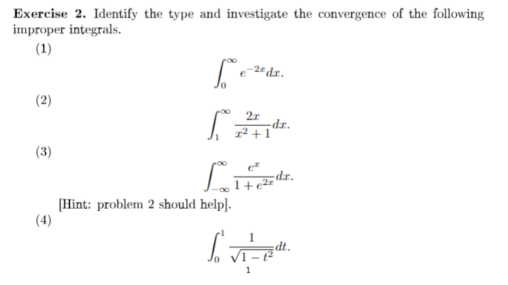 [Solved]: Exercise 2. Identify the type and investigate the