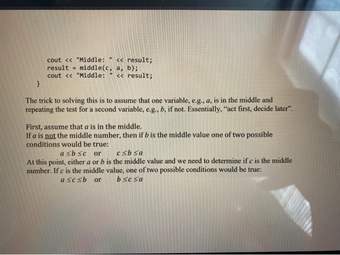 Solved 1) Write a program that creates three int variables, | Chegg.com