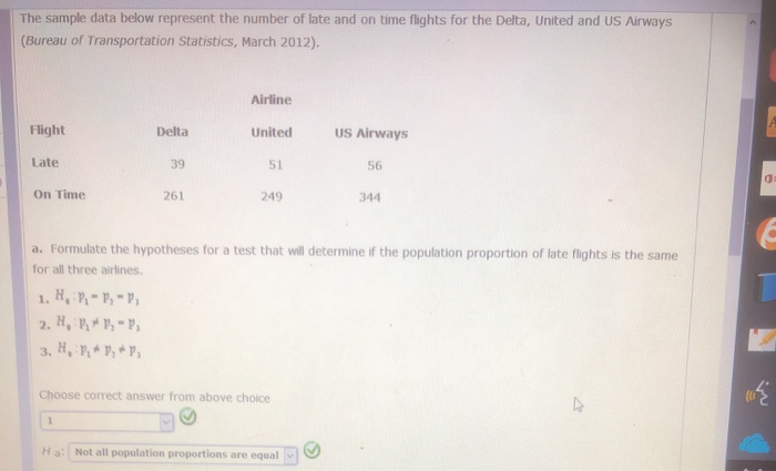 Solved The sample data below represent the number of late | Chegg.com