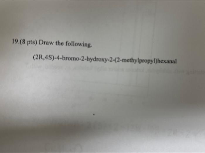 Solved 19. (8 pts) Draw the following. | Chegg.com