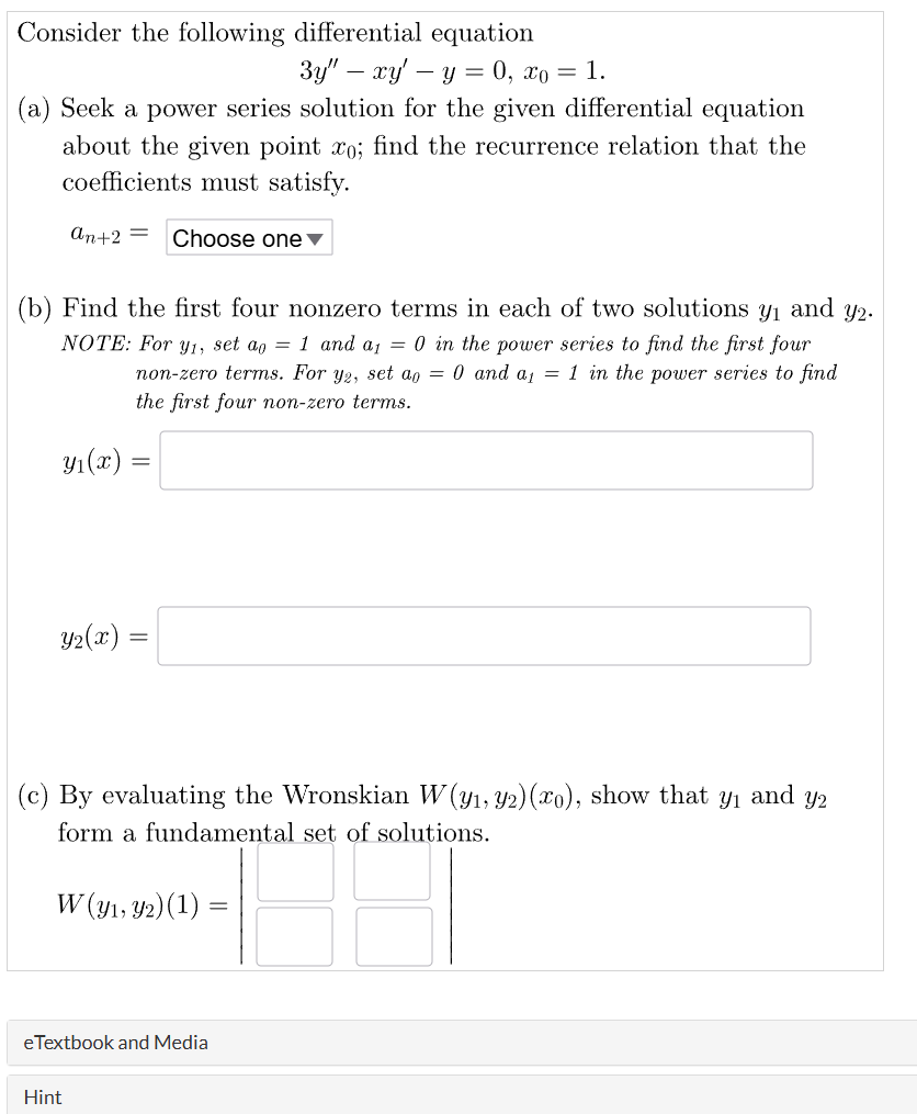 Solved Consider the following differential | Chegg.com