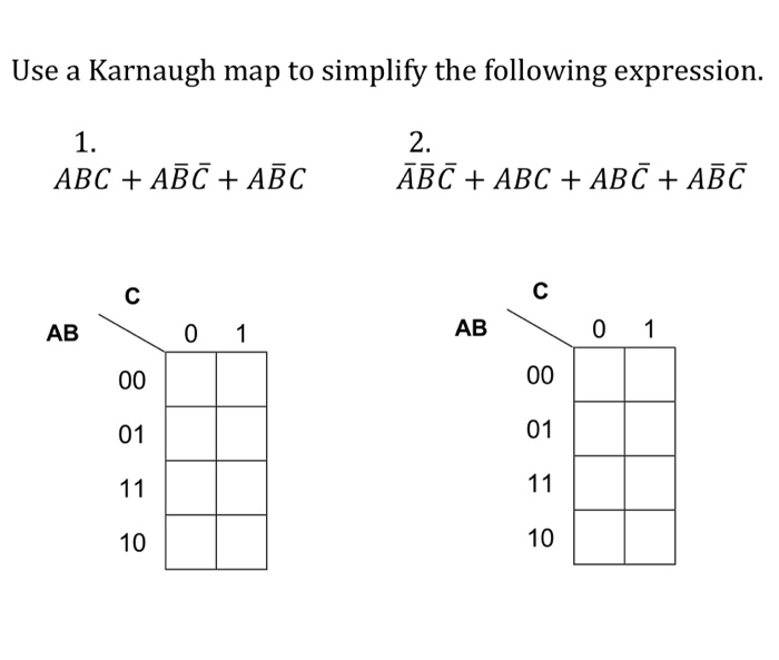 Solved Homework: Karnaugh Map Use a Karnaugh map to | Chegg.com