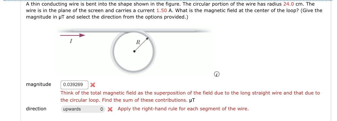 Solved A thin conducting wire is bent into the shape shown | Chegg.com
