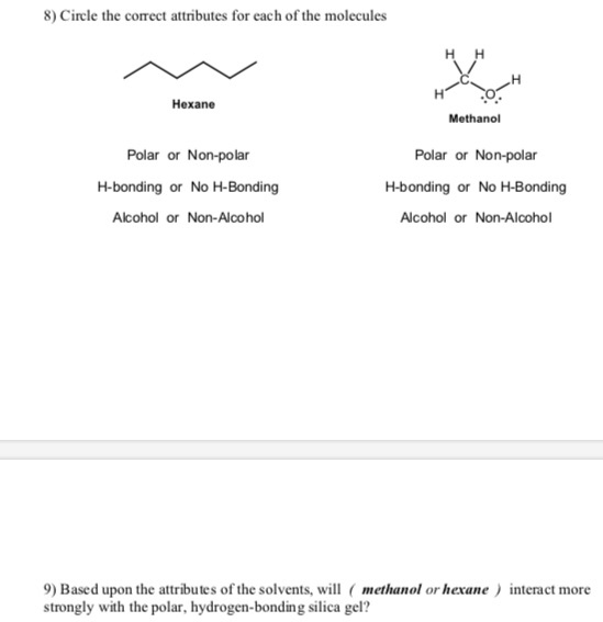 Solved 8) Circle the correct attributes for each of the | Chegg.com