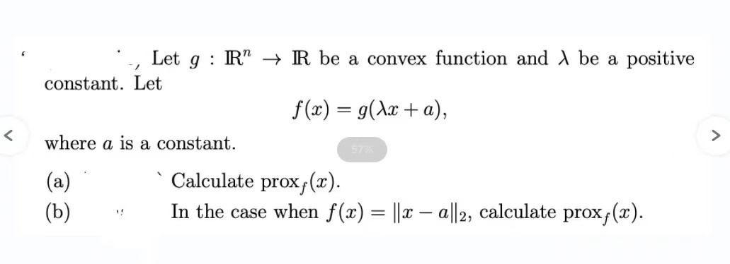 Solved , ﻿Let g:Rn→R ﻿be a convex function and λ ﻿be a | Chegg.com