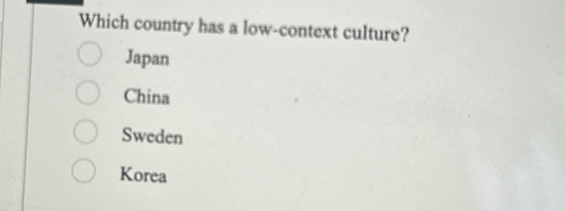 Solved Which country has a low-context | Chegg.com