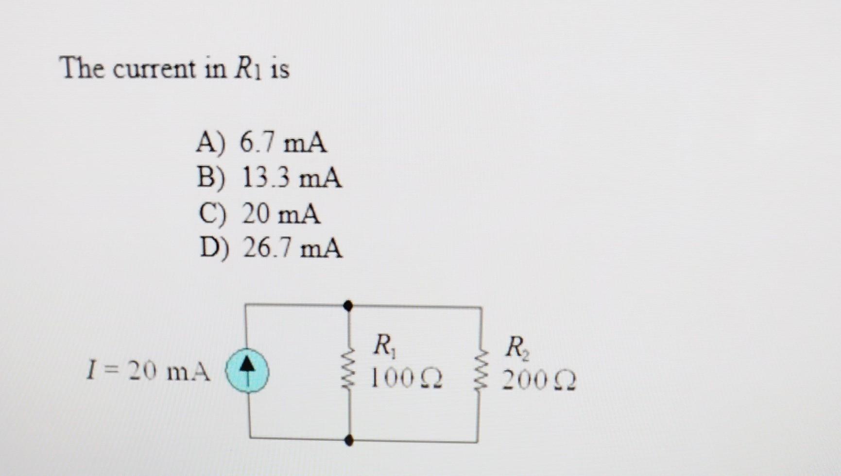 Solved The Current Through The Resistor R1 In The Circuit