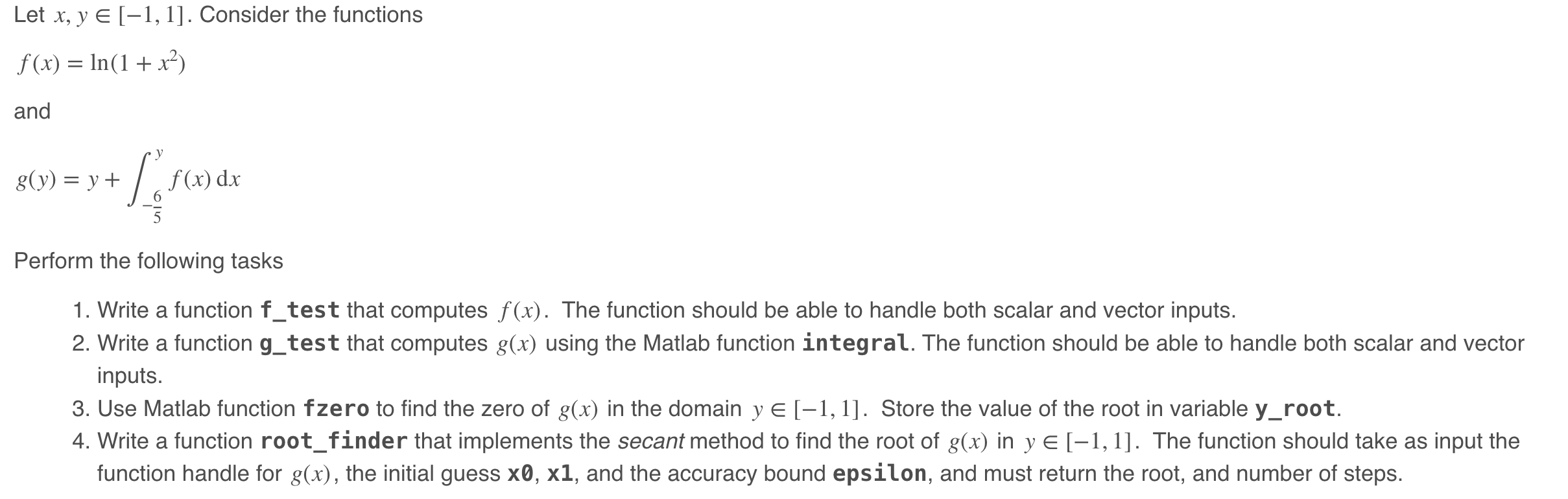 Please solve the matlabgrader problem in the first | Chegg.com