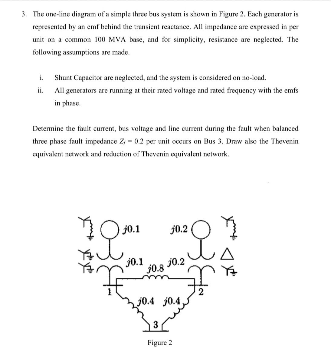 Solved The one-line diagram of a simple three bus system is | Chegg.com