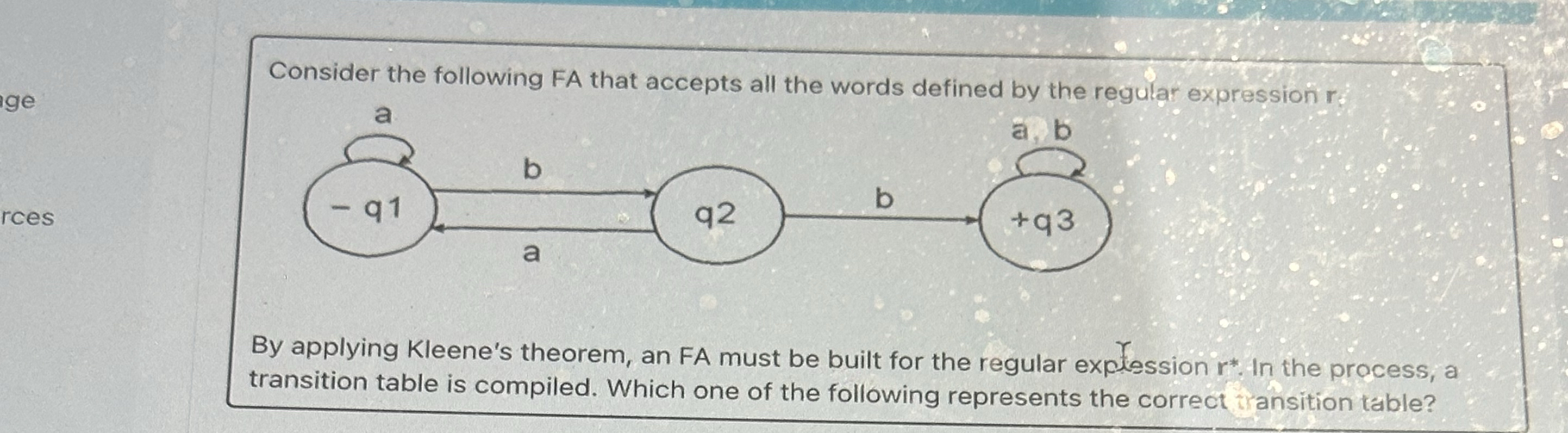 Solved The following question is given:Use the Pumping Lemma | Chegg.com