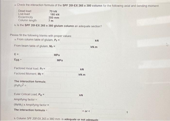 Solved a. Check the interaction formula of the SPF 20 f-EX | Chegg.com