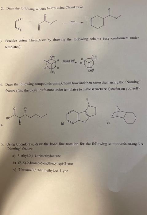 Solved Lab Report 3 (ChemDraw Assignment) 1) Using ChemDraw, | Chegg.com
