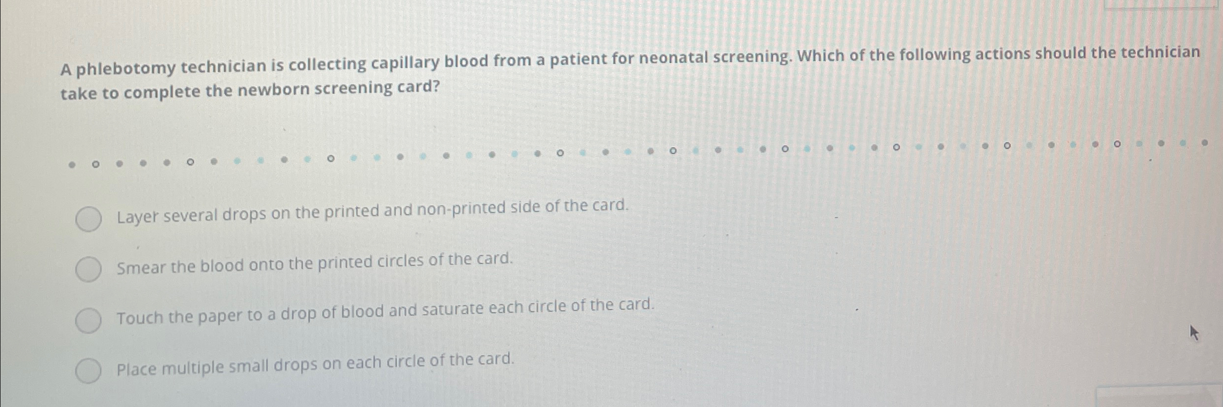 Solved A phlebotomy technician is collecting capillary blood | Chegg.com
