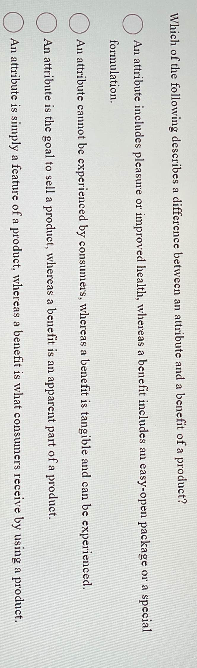 Solved Which of the following describes a difference between | Chegg.com