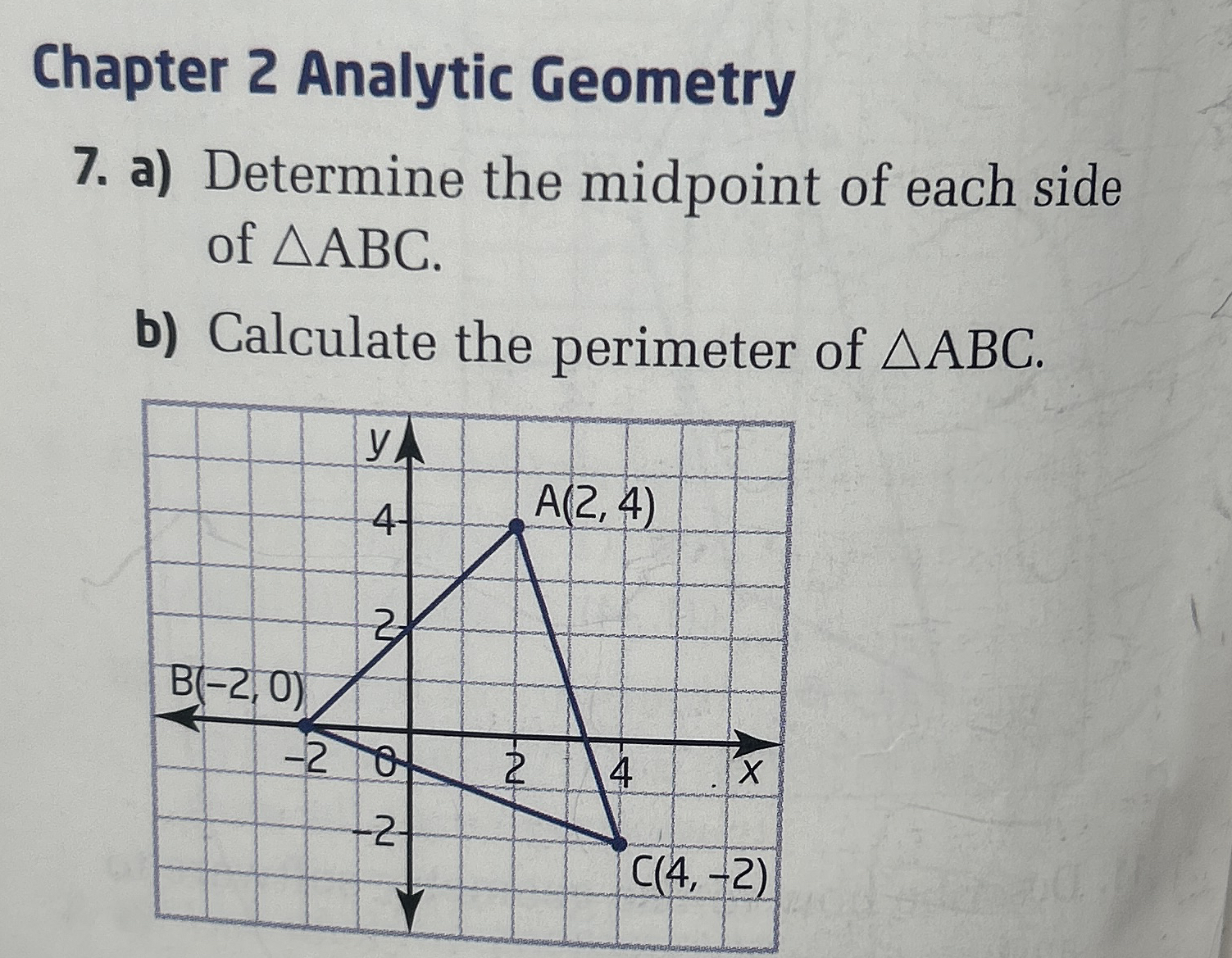 Solved Chapter 2 ﻿Analytic Geometry7. ﻿a) ﻿Determine the | Chegg.com