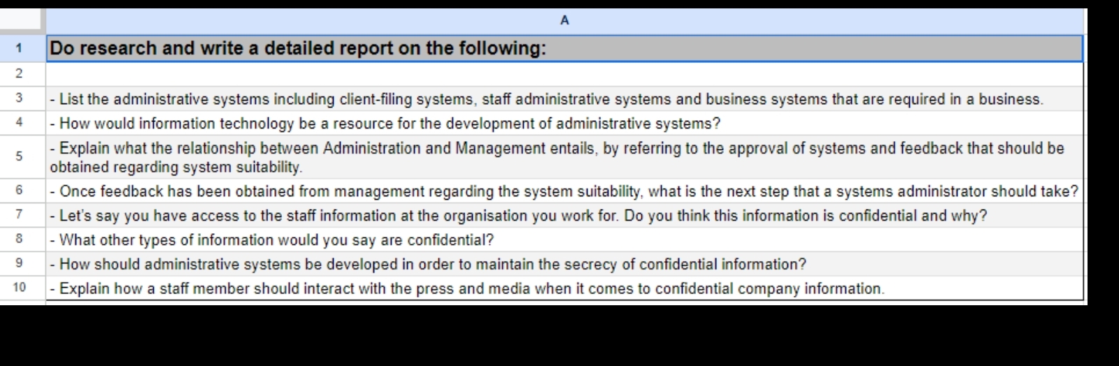 A1 ﻿Do research and write a detailed report on the | Chegg.com