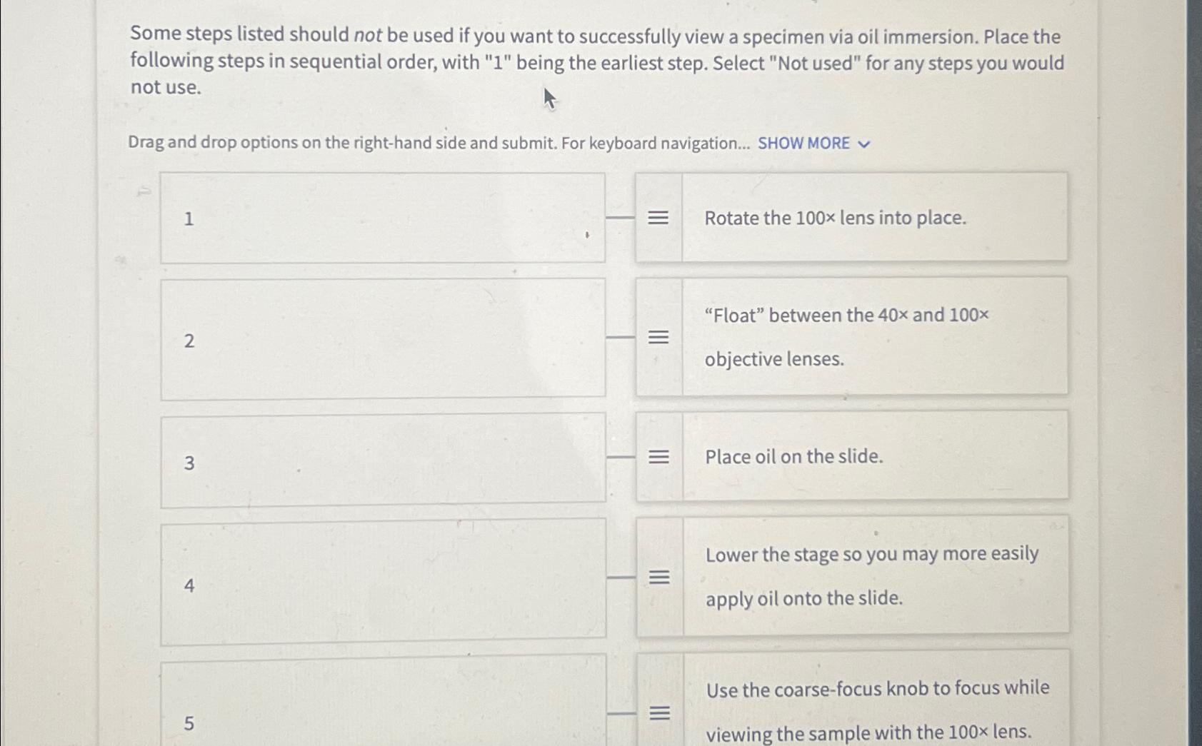 Solved Some steps listed should not be used if you want to | Chegg.com