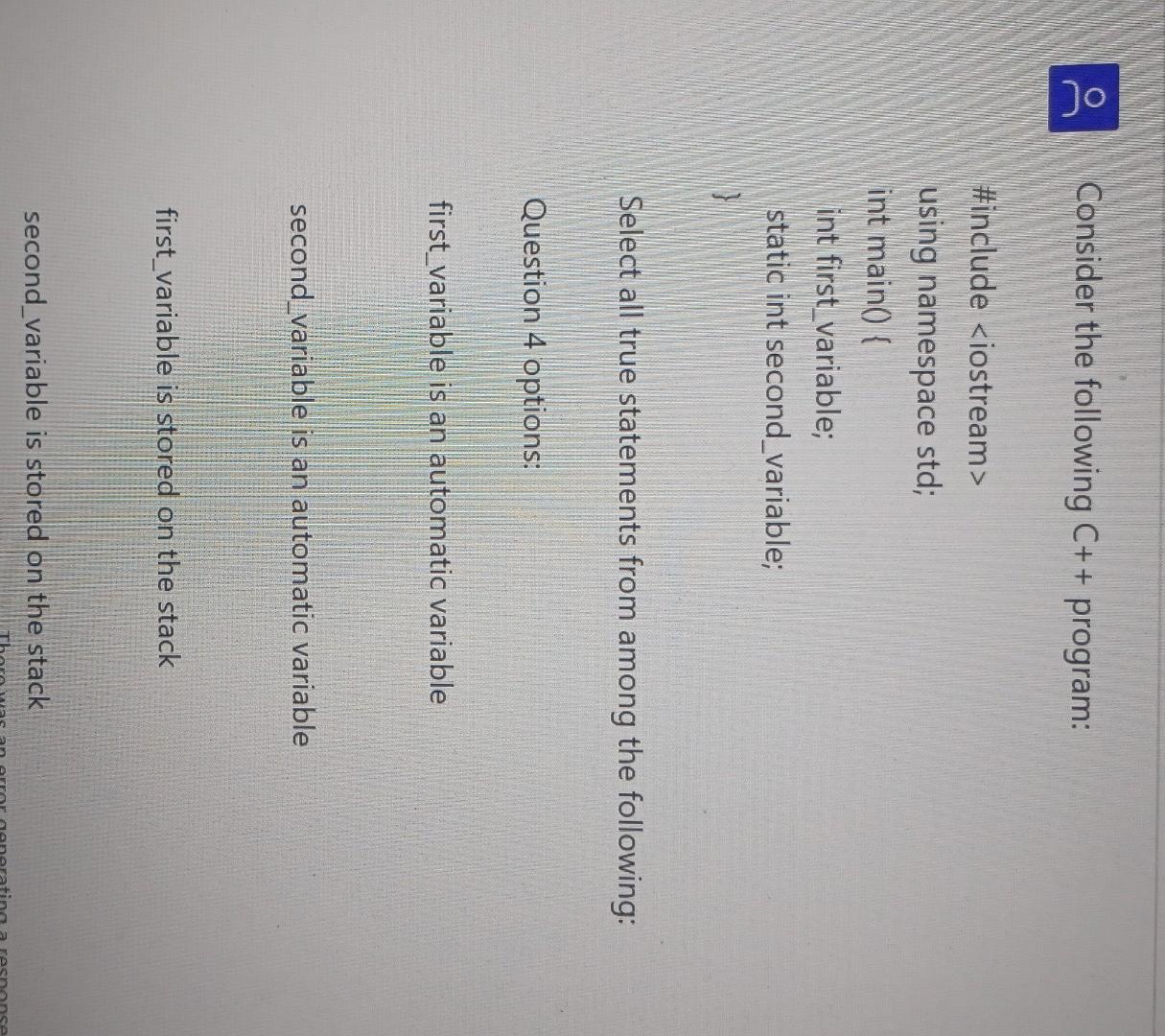 Solved Consider the following C++ program: \#include using | Chegg.com