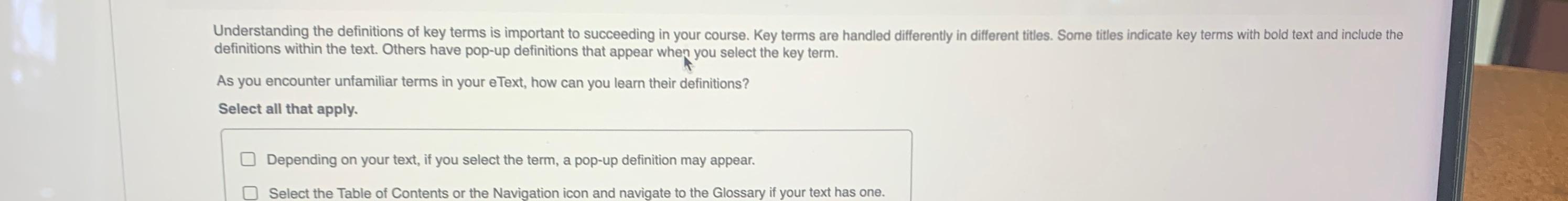 Solved Understanding the definitions of key terms is | Chegg.com Solved Understanding the definitions of key terms is | Chegg.com