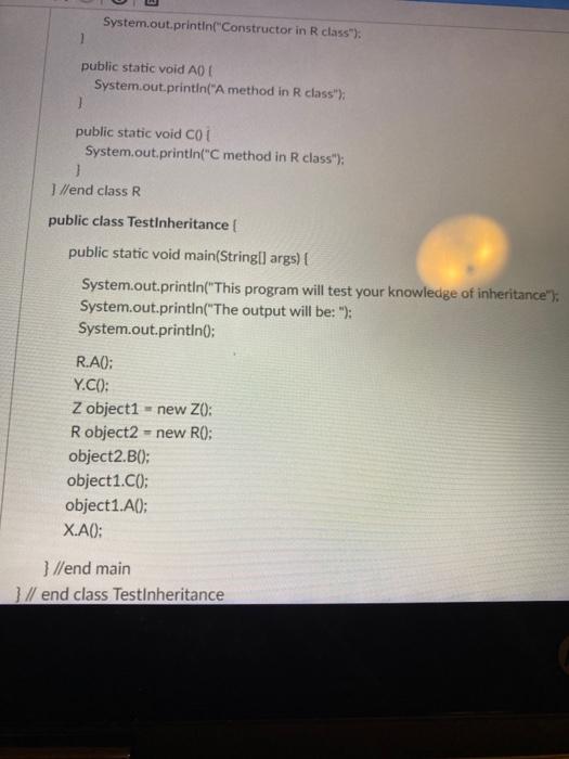 Solved What will the following code print? public class X | Chegg.com