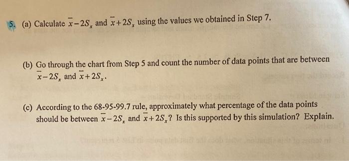 Solved (a) Calculate xˉ−2Sx and xˉ+2Sx using the values we | Chegg.com