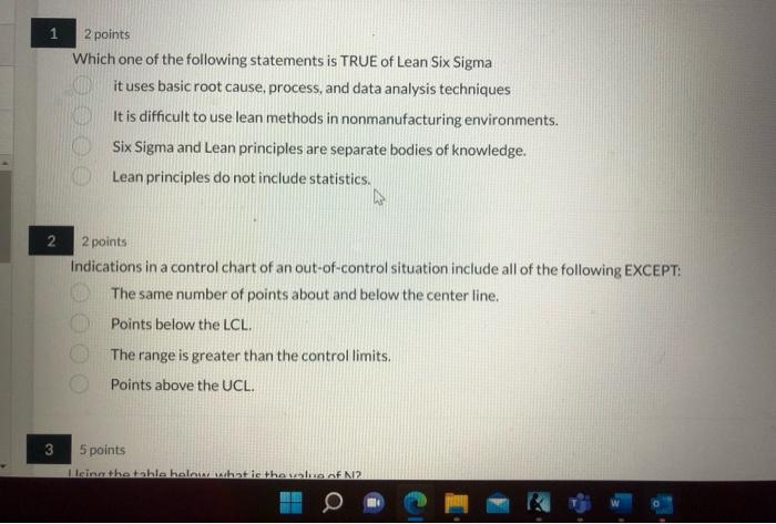 Solved Which one of the following statements is TRUE of Lean | Chegg.com