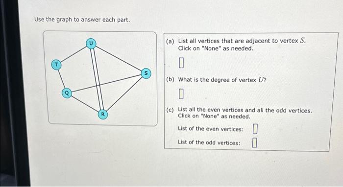 Solved Use the graph to answer each part. (a) List all | Chegg.com