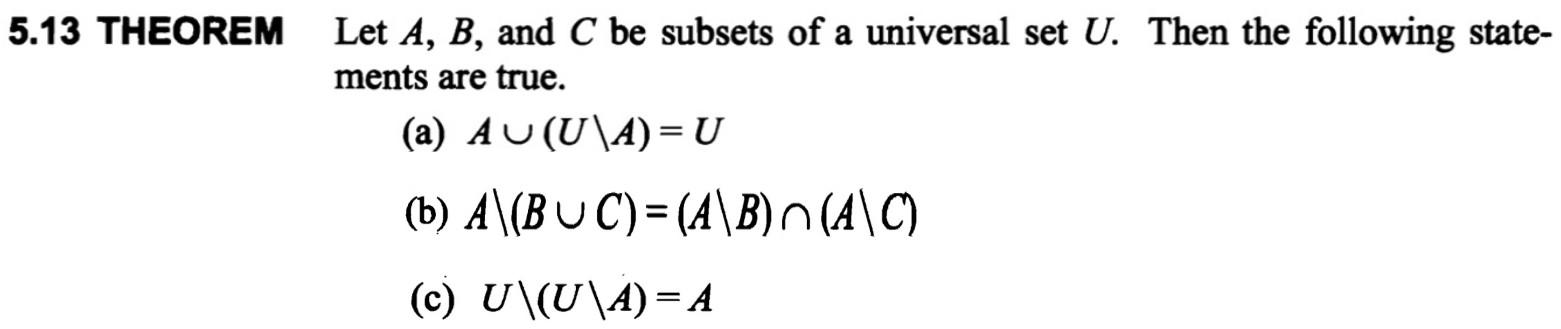 Solved Let A,B, and C be subsets of a universal set U. Then | Chegg.com