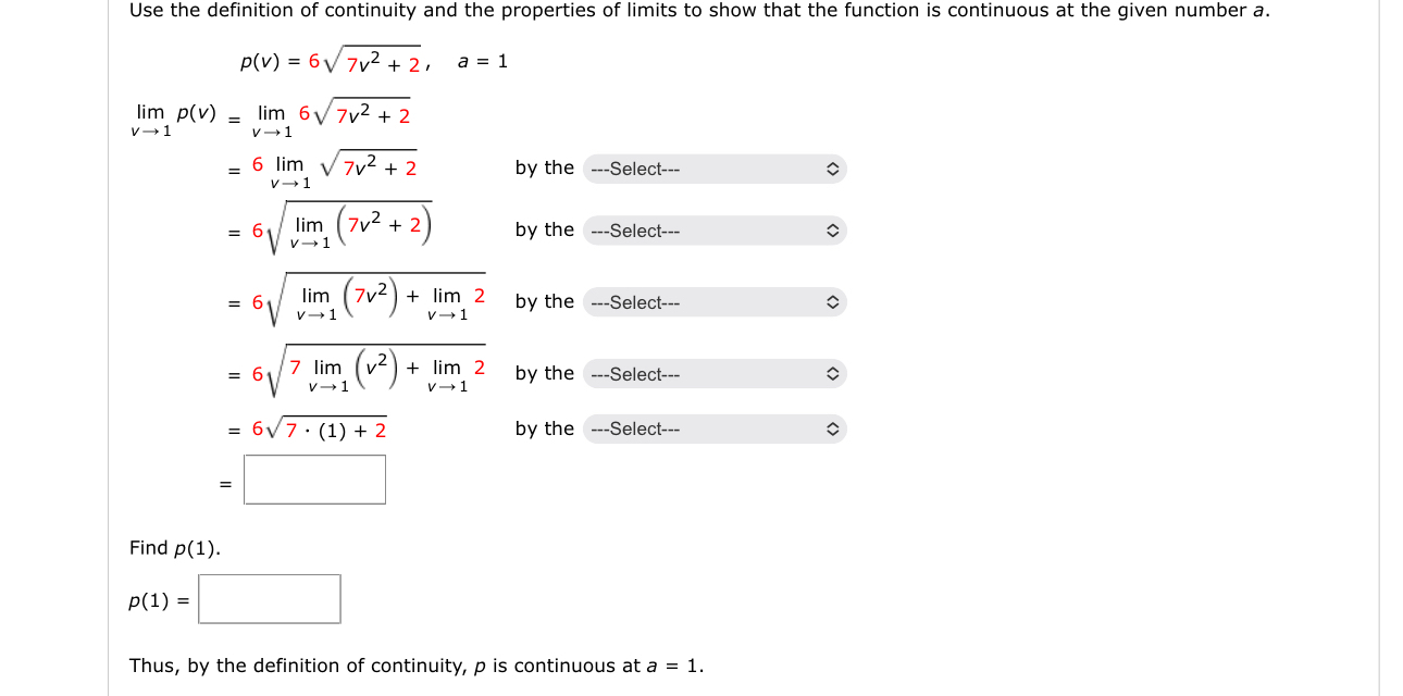 Solved Use the definition of continuity and the properties | Chegg.com