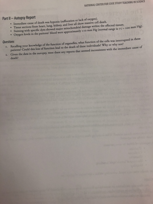 Solved The Mystery of the Seven Deaths: A Case Study in | Chegg.com